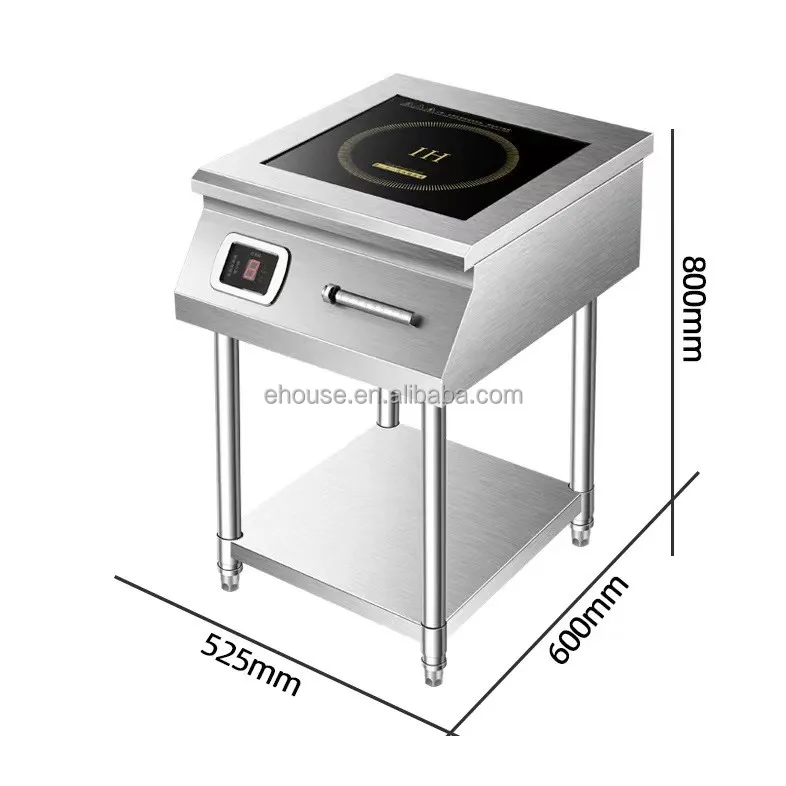 8000w Concave /flat Surface Commercial Big Power Induction Cooker 8kw ...
