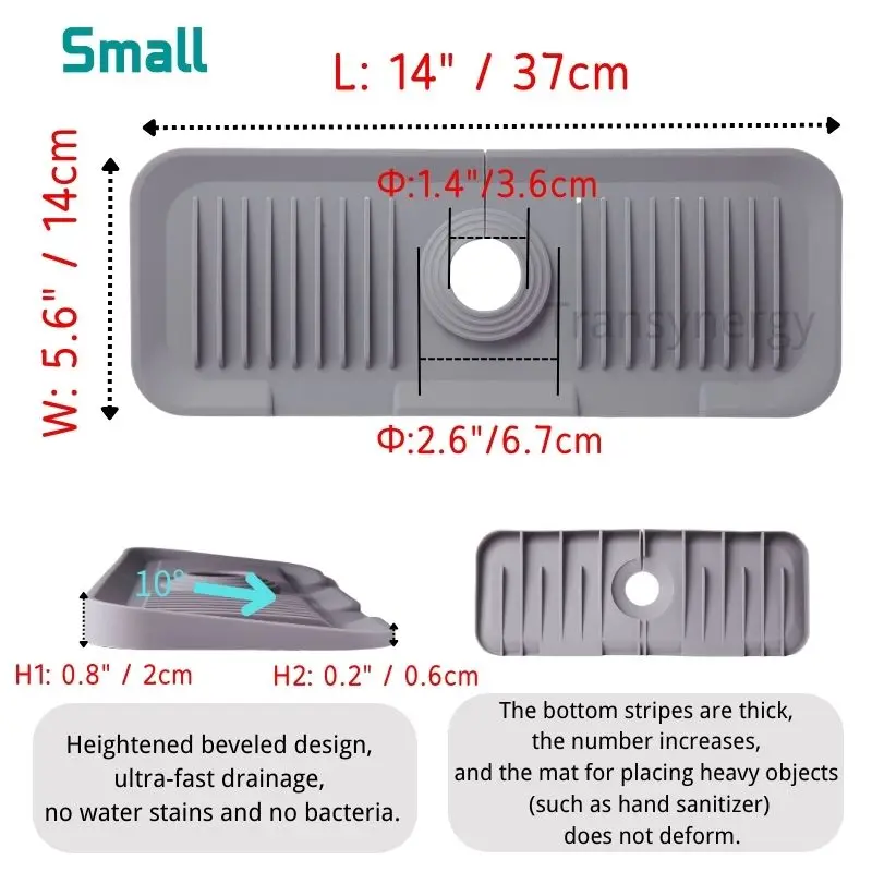 Silicone Sink Splash Guard Behind Faucet Waterproof Drip Protector ...