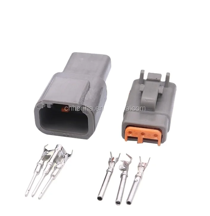 3 Pin Female Male Waterproof Connectors Deutsch Dtm Wire Connector ...