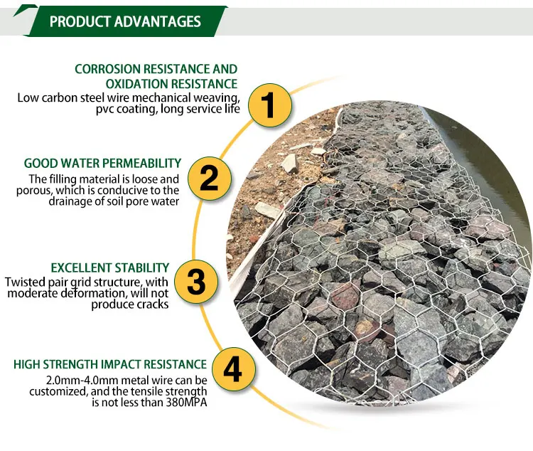 PVC Coated Galvanized Gabion Wire Mesh - Durable Solutions
