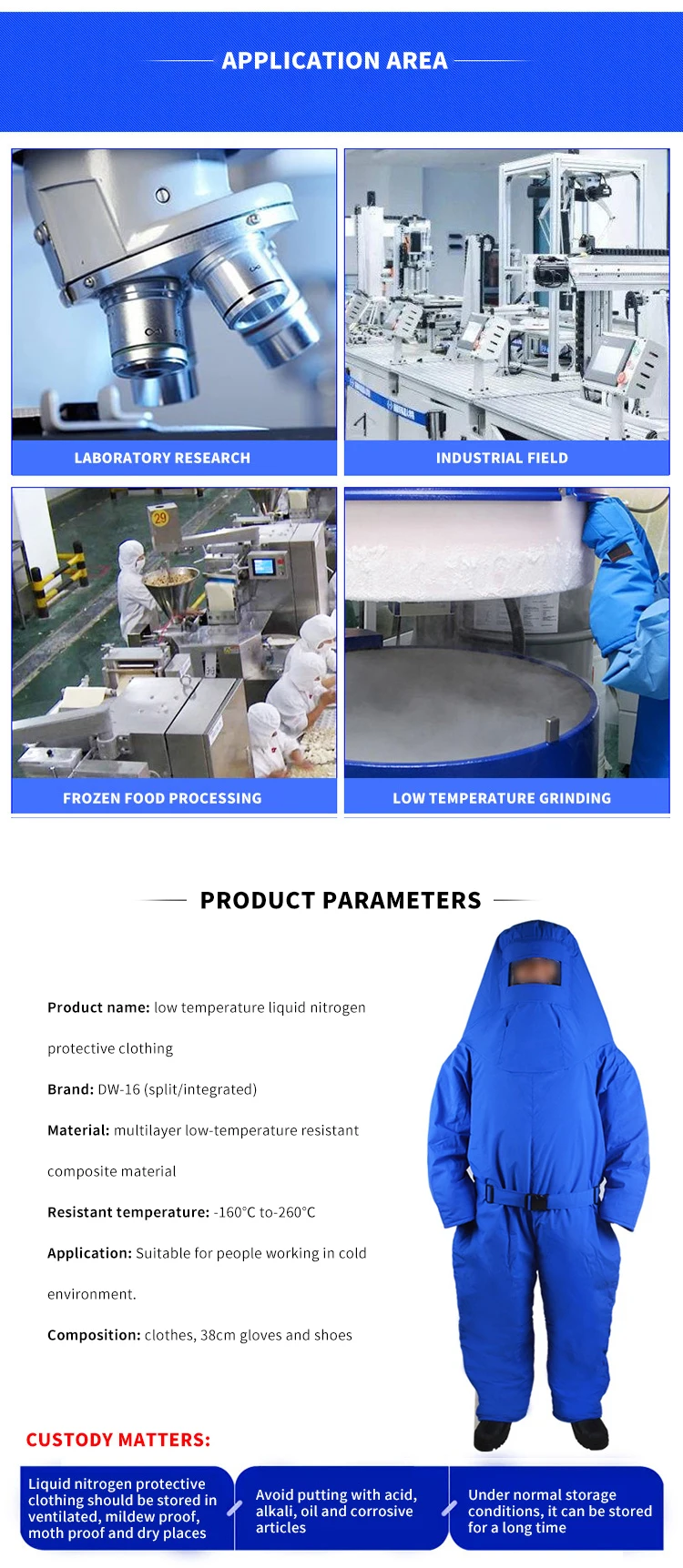 XL Size Cryogenic Work Clothes - Ultimate Low Temp Protection