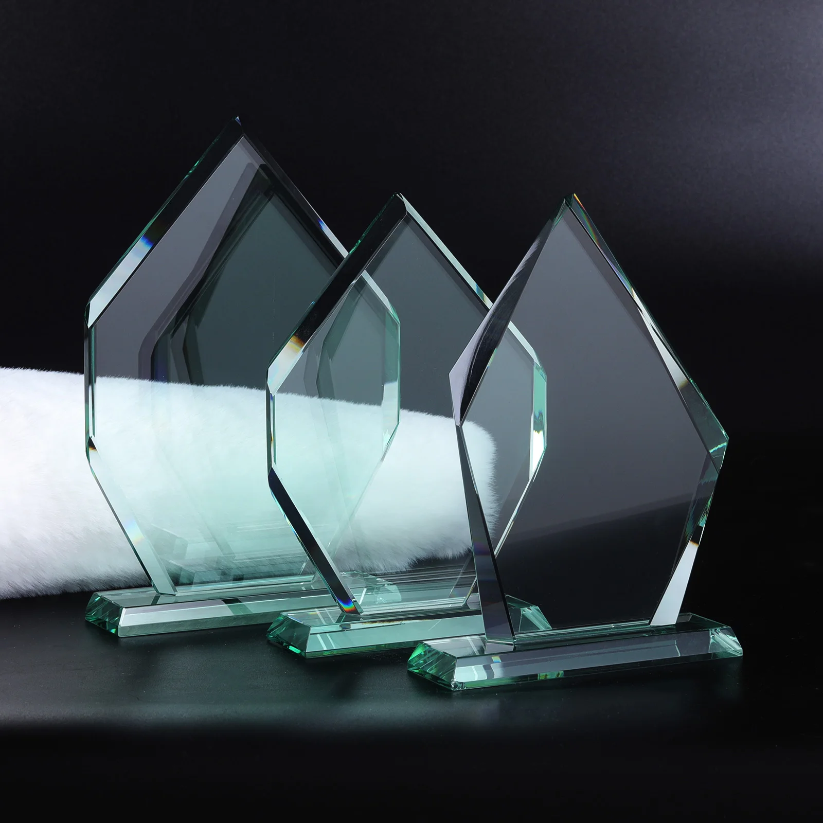 Custom Engraved Crystal Achievement Award Plaque Design