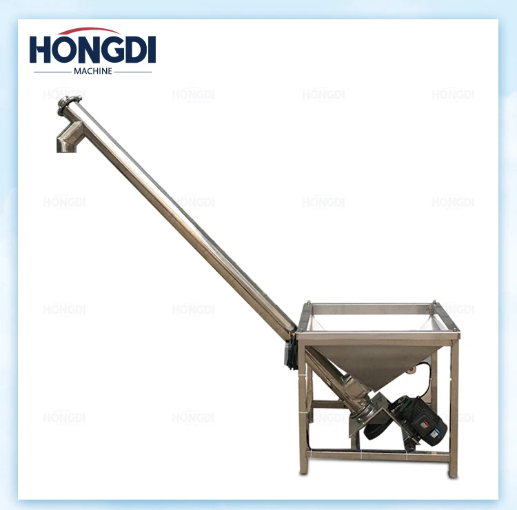 Hopper Screw Conveyor Loading Sugar Salt Powder Stainless Steel ...