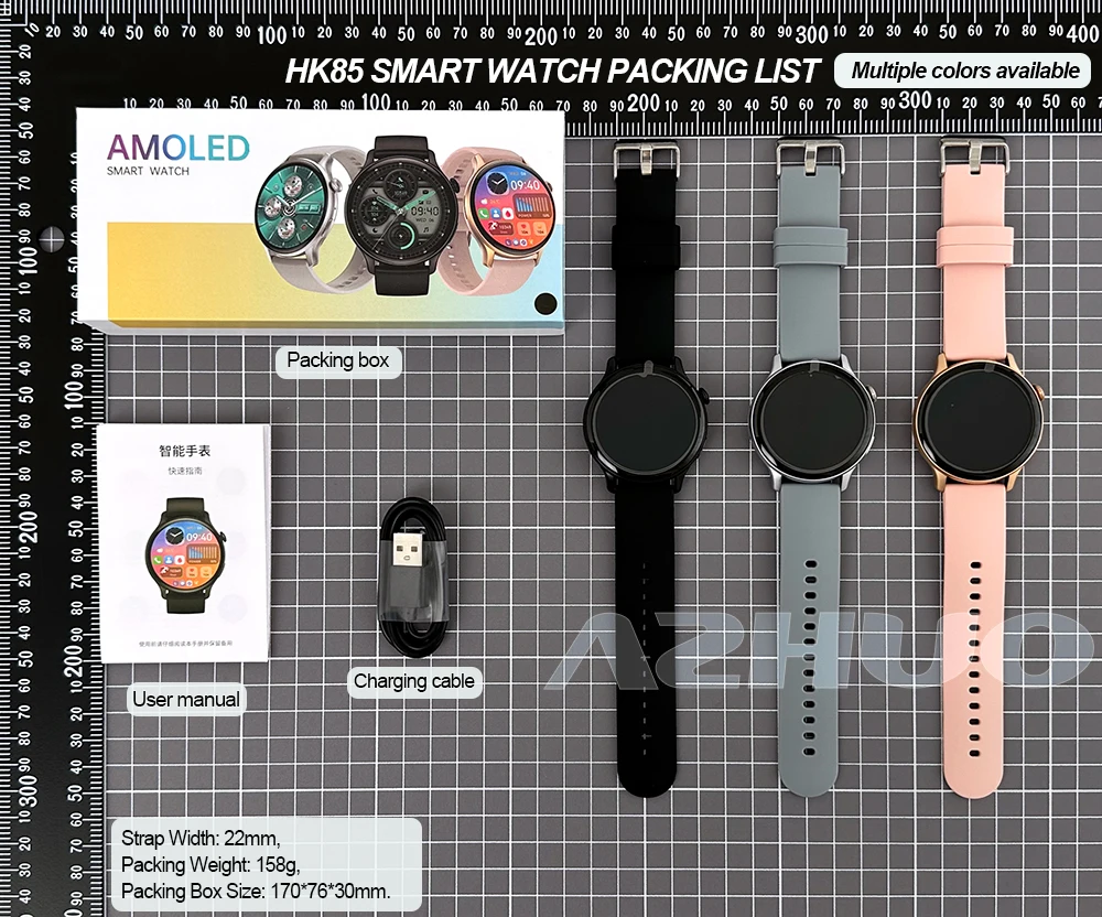 2023智能手表1.43英寸amoled屏幕hk85智能手表bt呼叫睡眠监控reloj女士智能 - Buy 智能手表hk85,Hk85智能手表,Hk85 Reloj智能 Product on ...