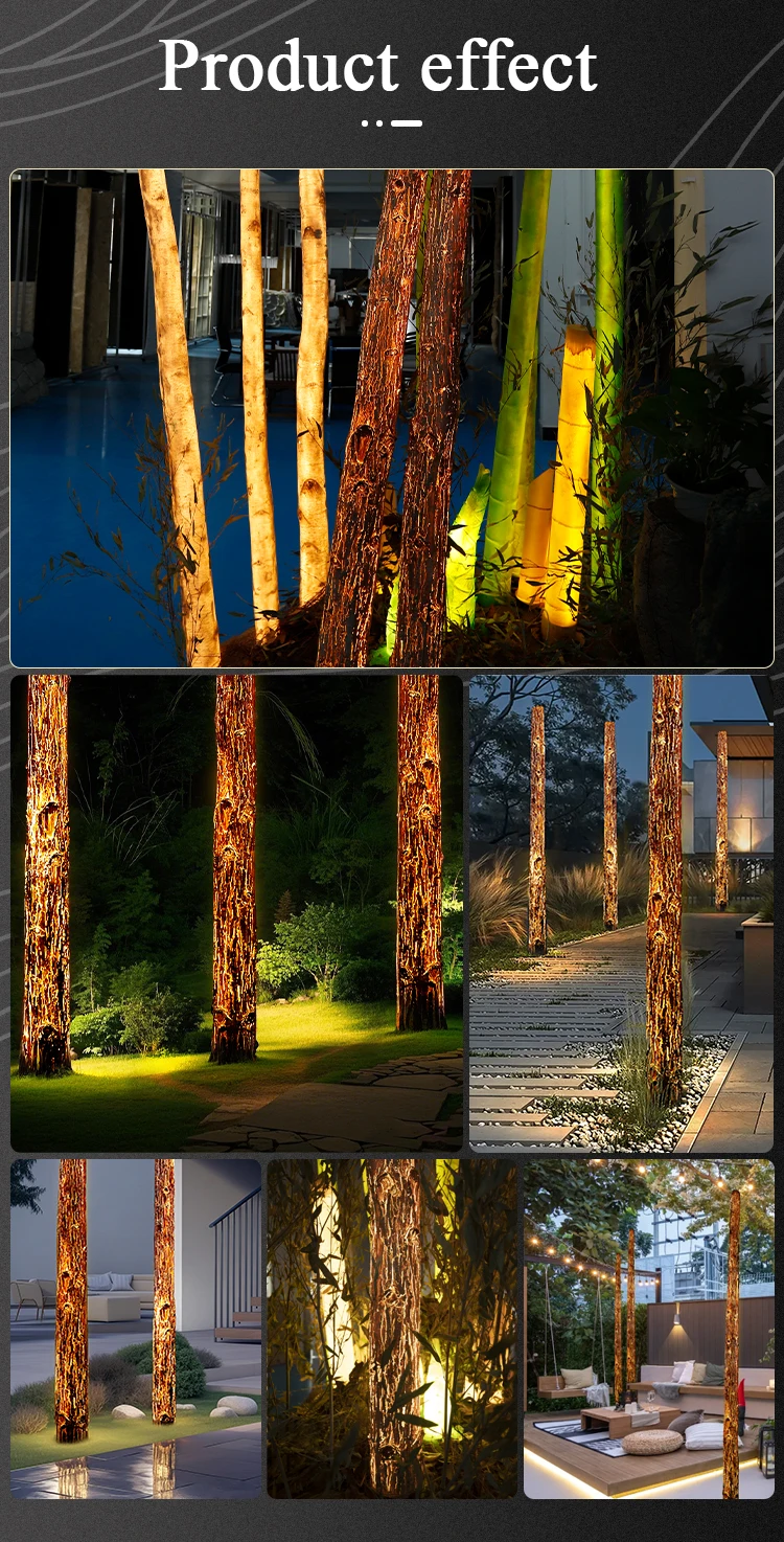 Decorative Luminous Artificial Light Glowing Birch Tree Trunks Lighted ...