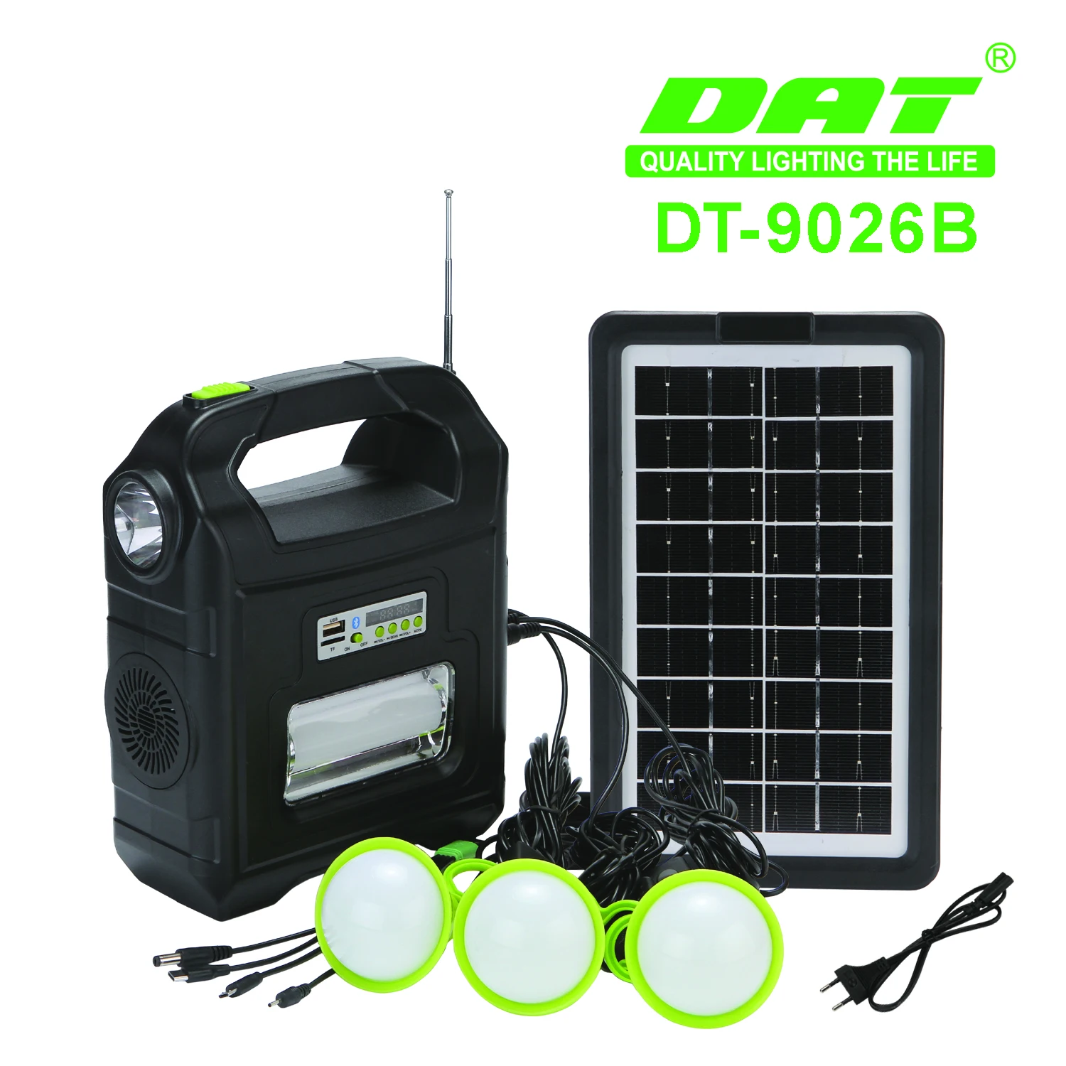 DT-9026B DAT Solar Lighting System with Music and FM Radio