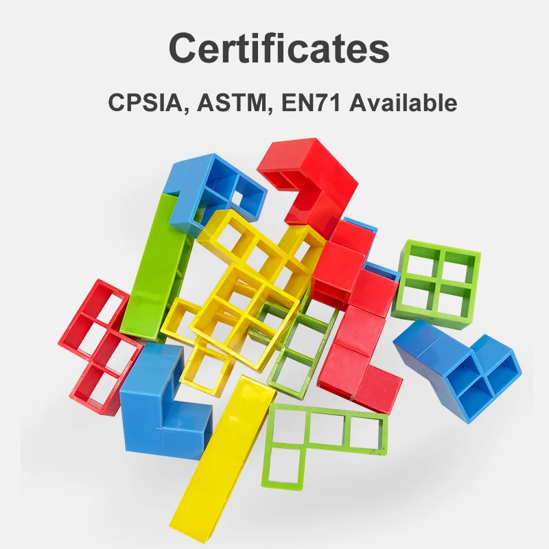 Tetras Tower - Educational Toy for Kids - 64pc Block Set