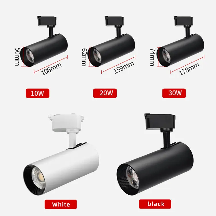 Track Light Black Led Track Spot Light 20w 30w For Clothing Store ...