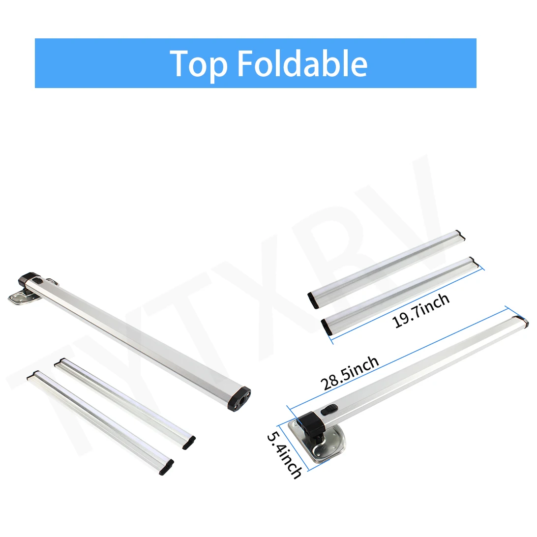 TYTXRV RV Folding Table Leg with 50cm Guide Rails Aluminum Alloy Silver ...