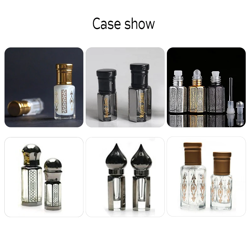 Luxury Arabic Attar Fancy Oil Bottle Custom 3ml 6ml 10ml