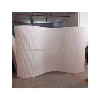 2023 New Wedding Backdrop Fluted Wall Backdrop 3d Curved Ripple Wall ...