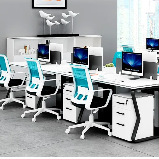 Custom Made Modular Office Furniture Table Modern 4 Person Office ...