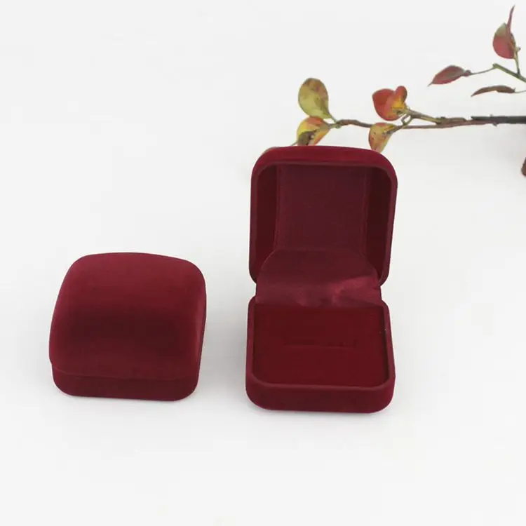 Customized Logo Velvet Earring Boxes Jewelry Ring Packaging Gift Box ...