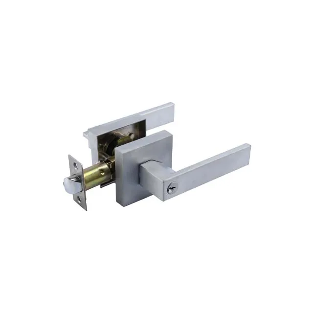 Modern Contemporary Zinc Alloy Square Indoor Door Handles Lever Slim ...