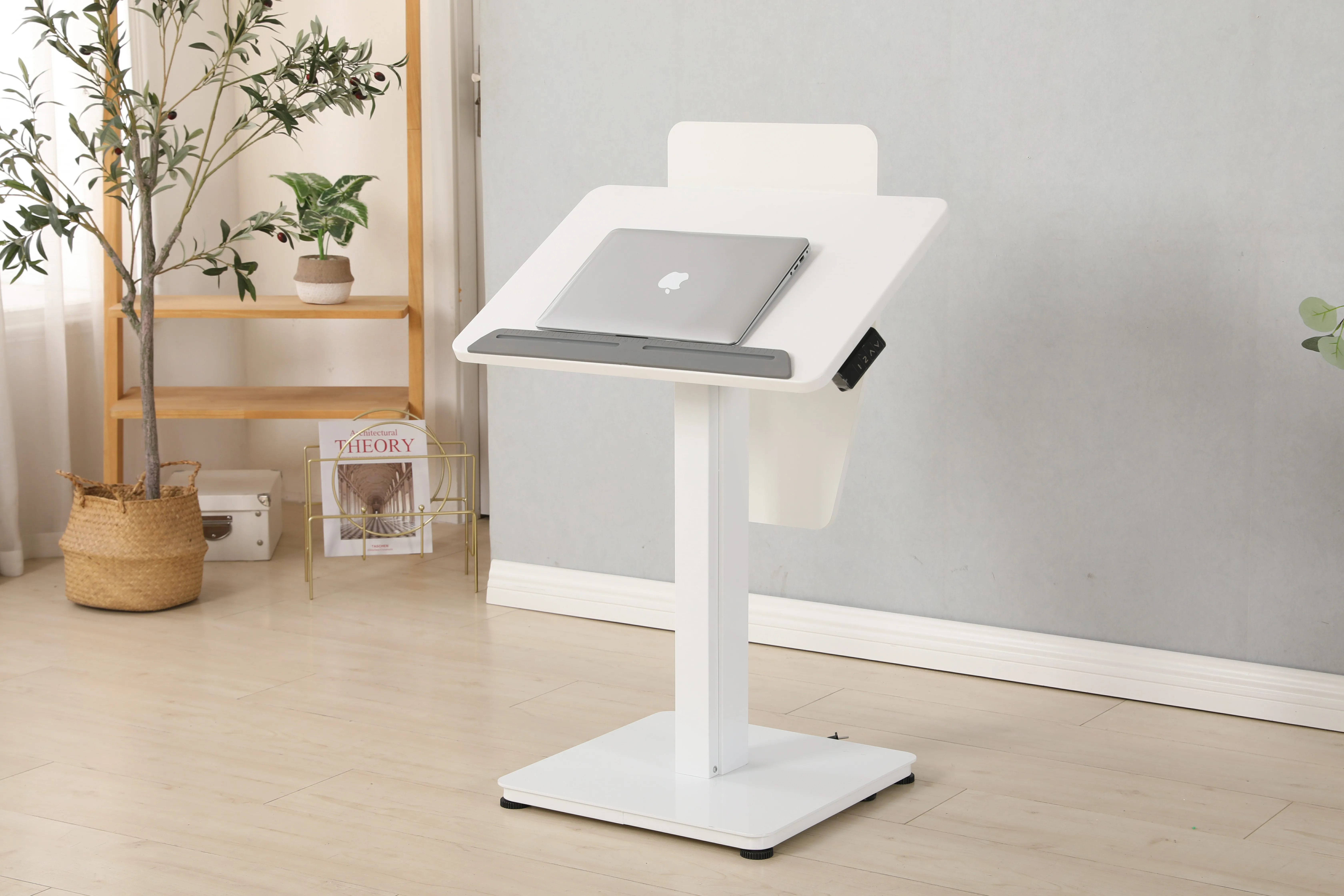 Electric Adjustable Height Standing Lectern - Perfect for Office