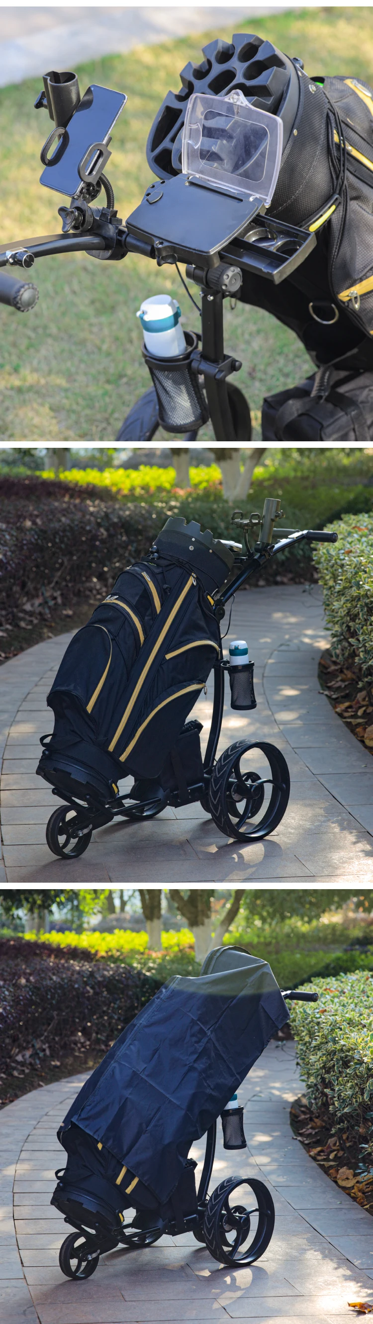 Stainless Steel Remote Control Electric Golf Cart - Topsun G7R
