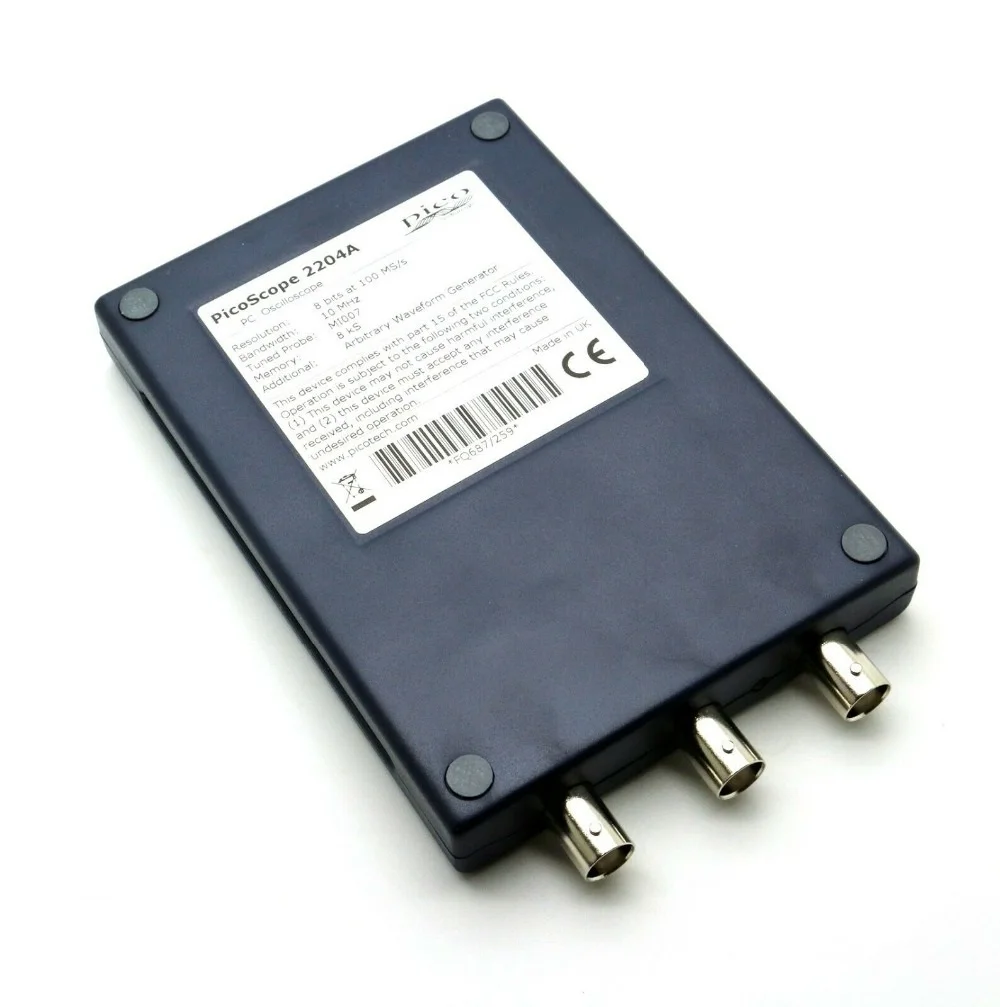 Oscilloscopio USB PicoScope 2204A 2 Canali 10 MHz Con Sonde - Portatile ...