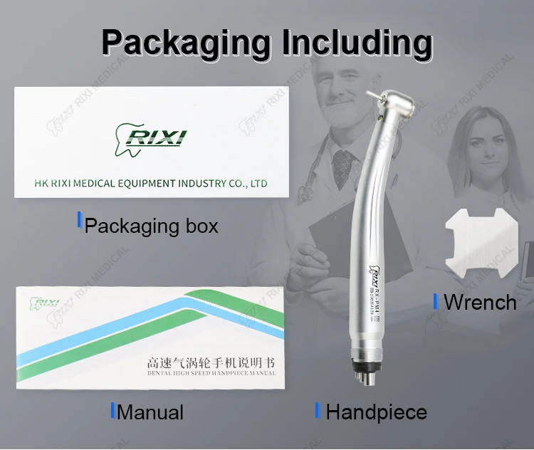 Dental High Speed Handpiece with LED - RIXI RX-PM4(S8)