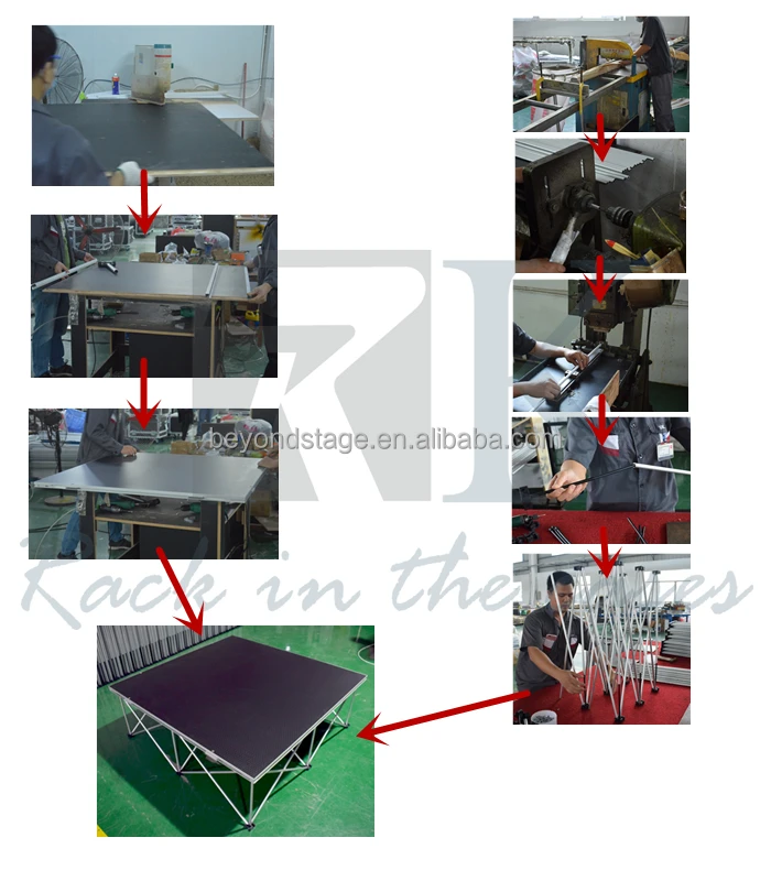 Carpeted Finish Stage for Events Assembly Quick Install Banquets Stage ...