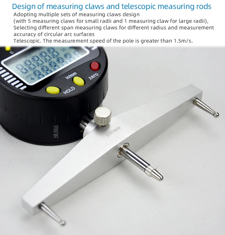 High Precision Digital Radius Gauge - Arc Ball Diameter Measurement ...