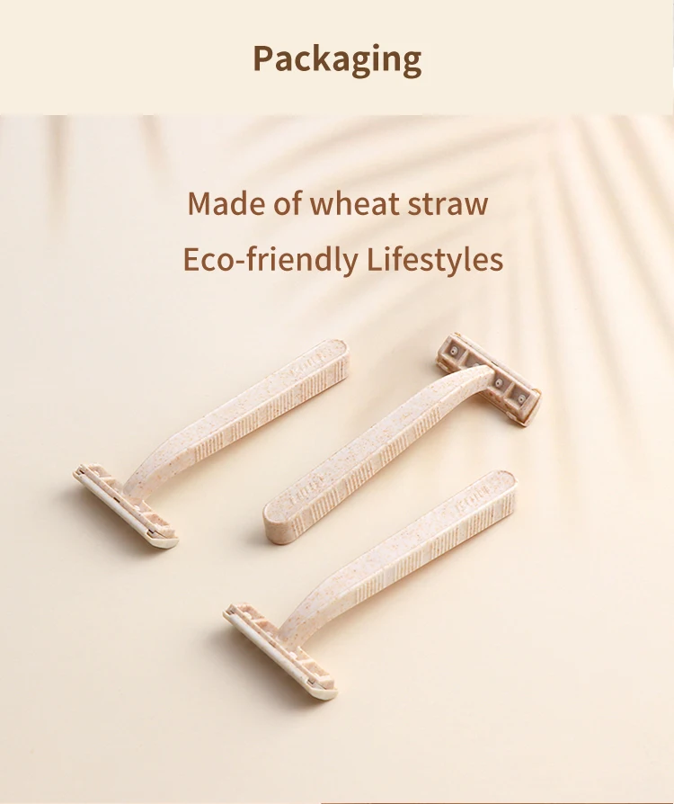 Wholesale Biodegradable Wheat Straw Material Low-Carbon Twin Blade ...