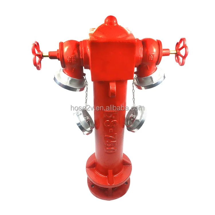 2 Way Pillar Fire Hydrant Valve DN100 Ground 4inch Fire Hydrant Valve ...
