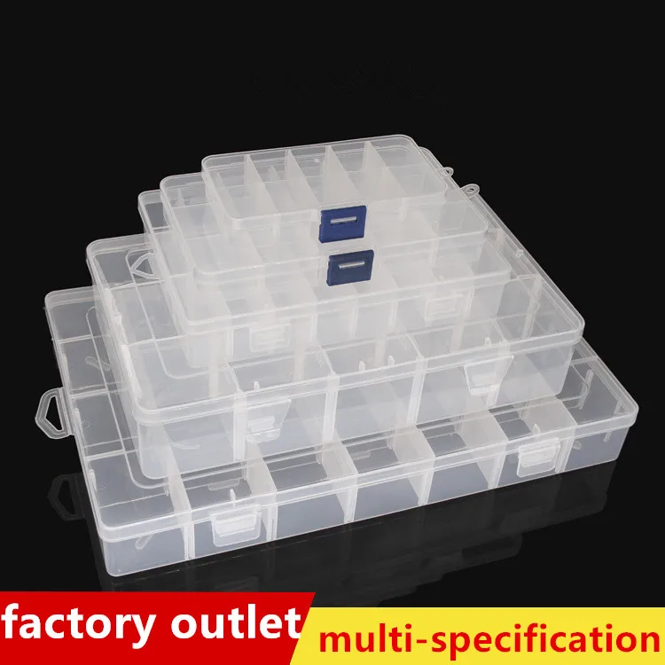10 24 36 Grid Storage Box Plastic Single Compartment Size Adjustable ...