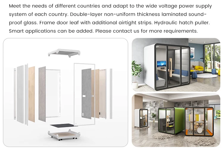 Acoustic Office Pod - Soundproof Phone Booth for Open Space