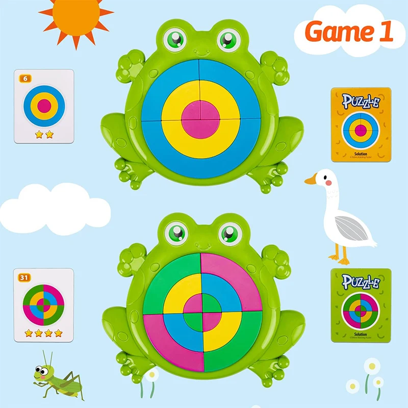 Children Stem Toy Preschool Learning Tangram Fine Motor Skills Frog ...