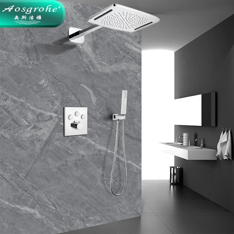 Aosgrohe All Copper Embedded Concealed Shower Set,Concealed Shower ...