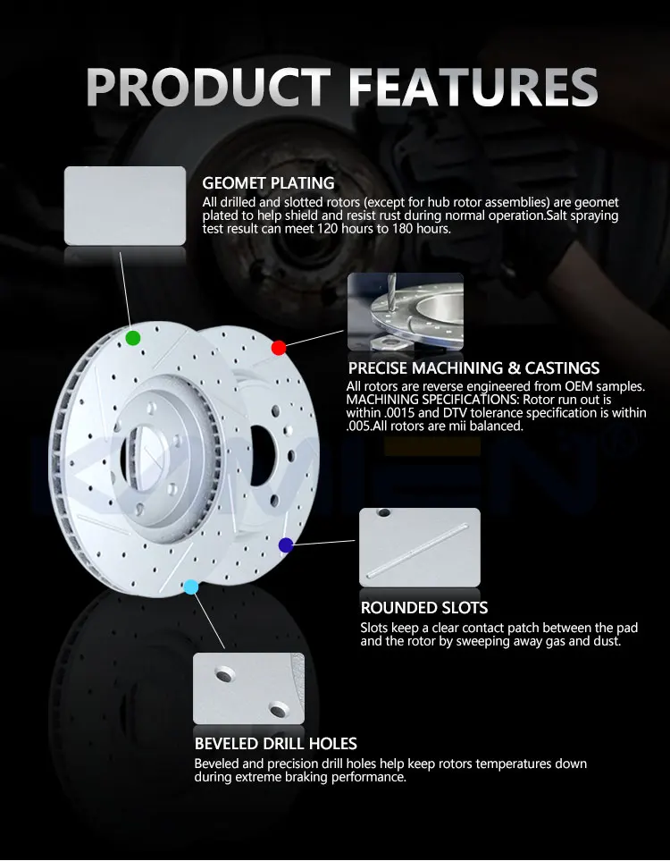 Auto Brake System Parts Vented Oe Performance 31277342 Carbon Brake ...