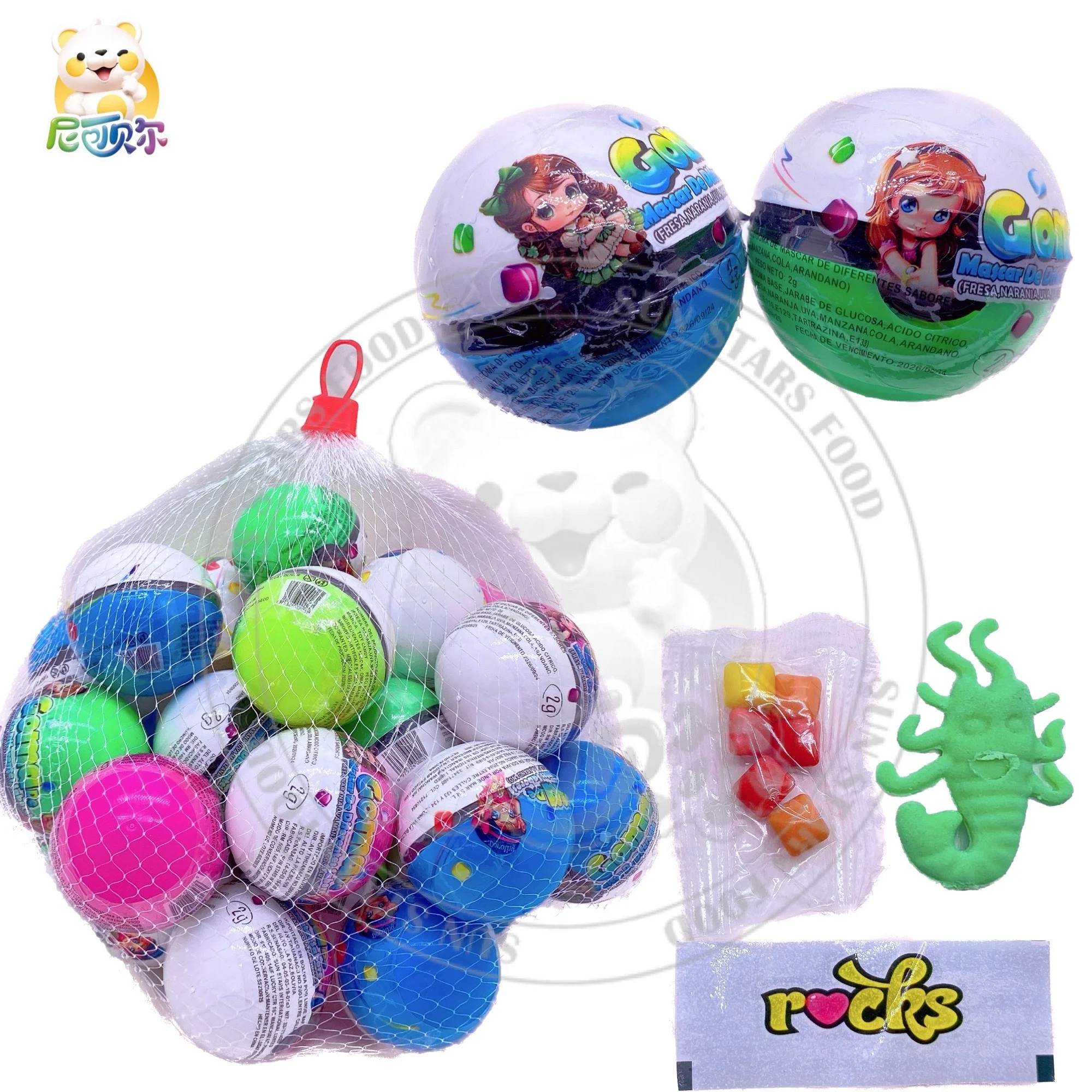 String Bag Packaging Plastic Sprite Ball Surprise Toy Candy For Kids ...