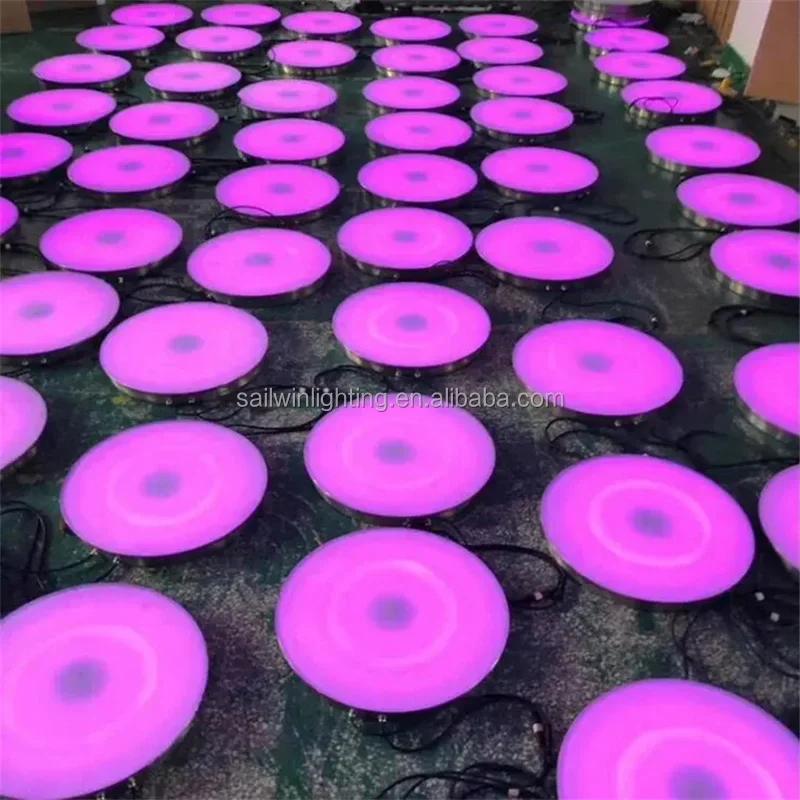 Sailwin Stage Lights Interactive Round LED Dance Floor Pressure Sensor ...