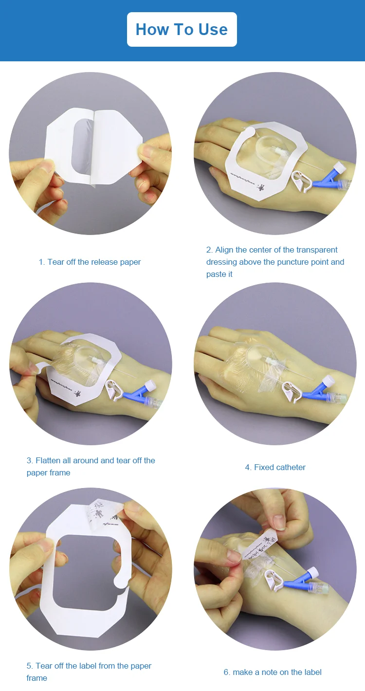Transparent Dressing for IV Fixation - Waterproof Wound Dressing