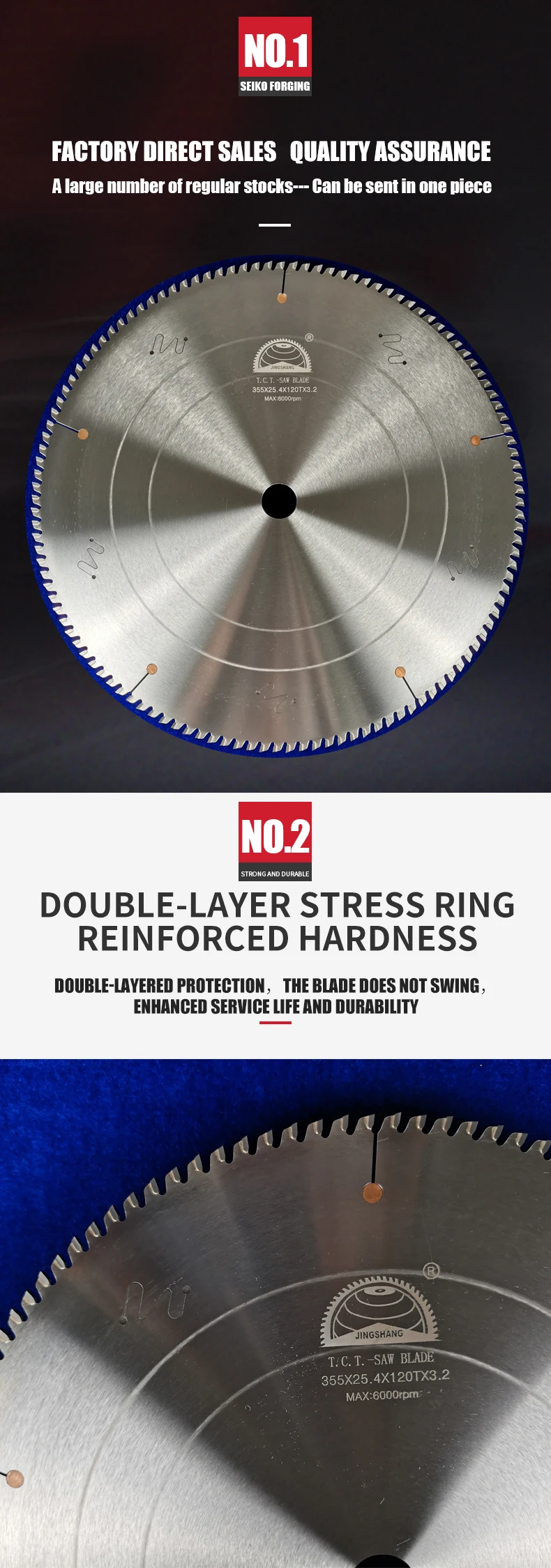 Circular Carbide Tipped Saw Blades 355mm Aluminium Cutting Blade - Buy ...