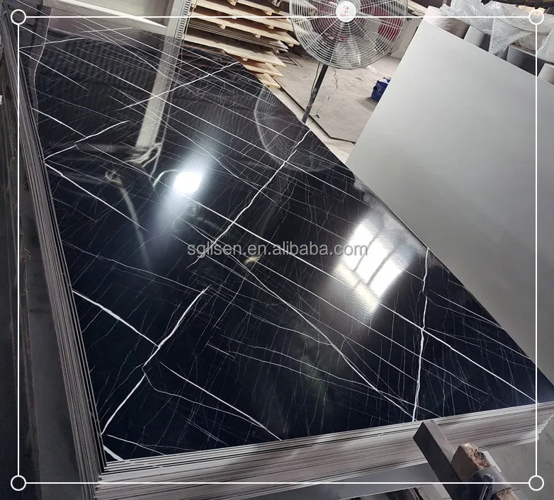 High Glossy 3mm Pvc Marble Sheet For Interior Wall Decoration Good ...