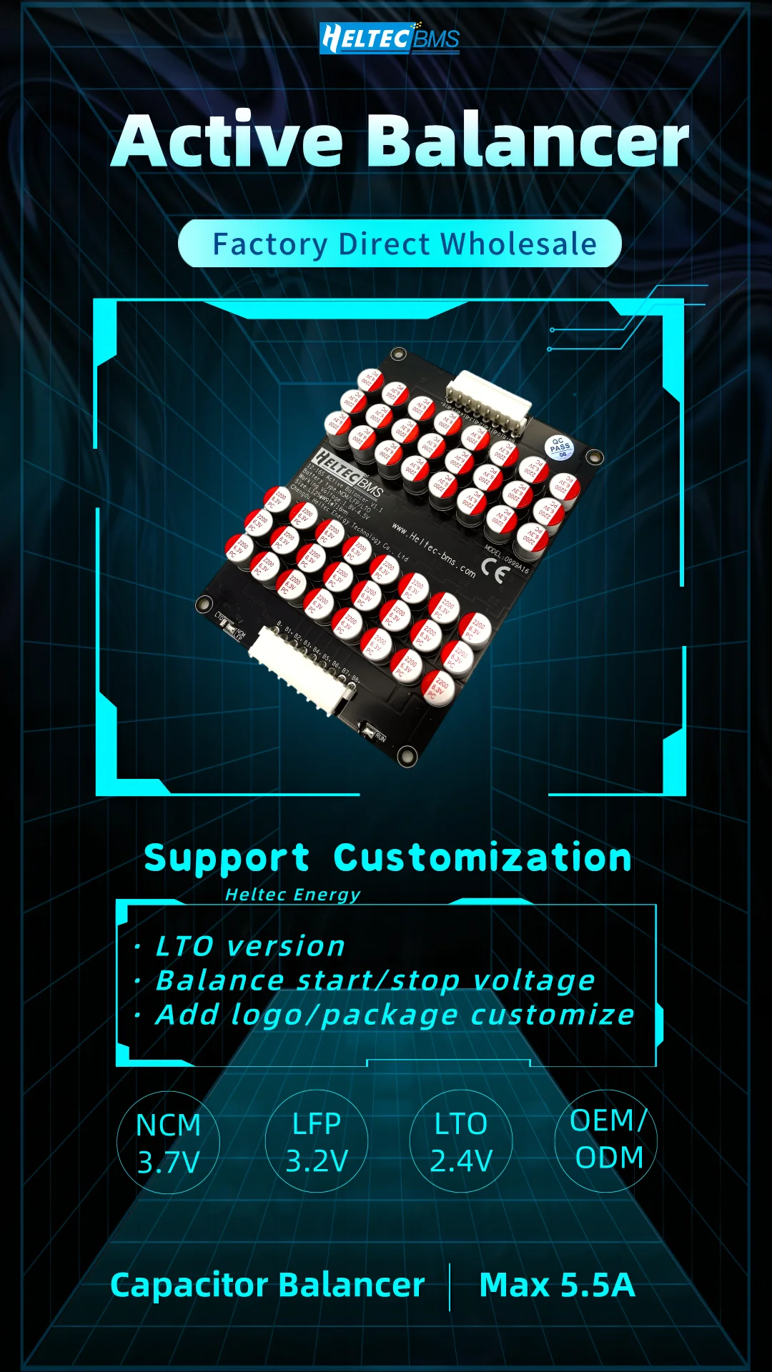 5A Active Balancer Lifepo4 Lipo LTO Battery Balancer 4S 6S 8S 12S 14S ...