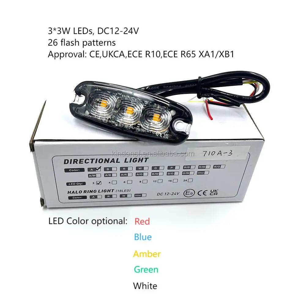 UKCA ECE R65 R10 Approved Super Slim LED Emergency Light 3Watt LEDs Car ...