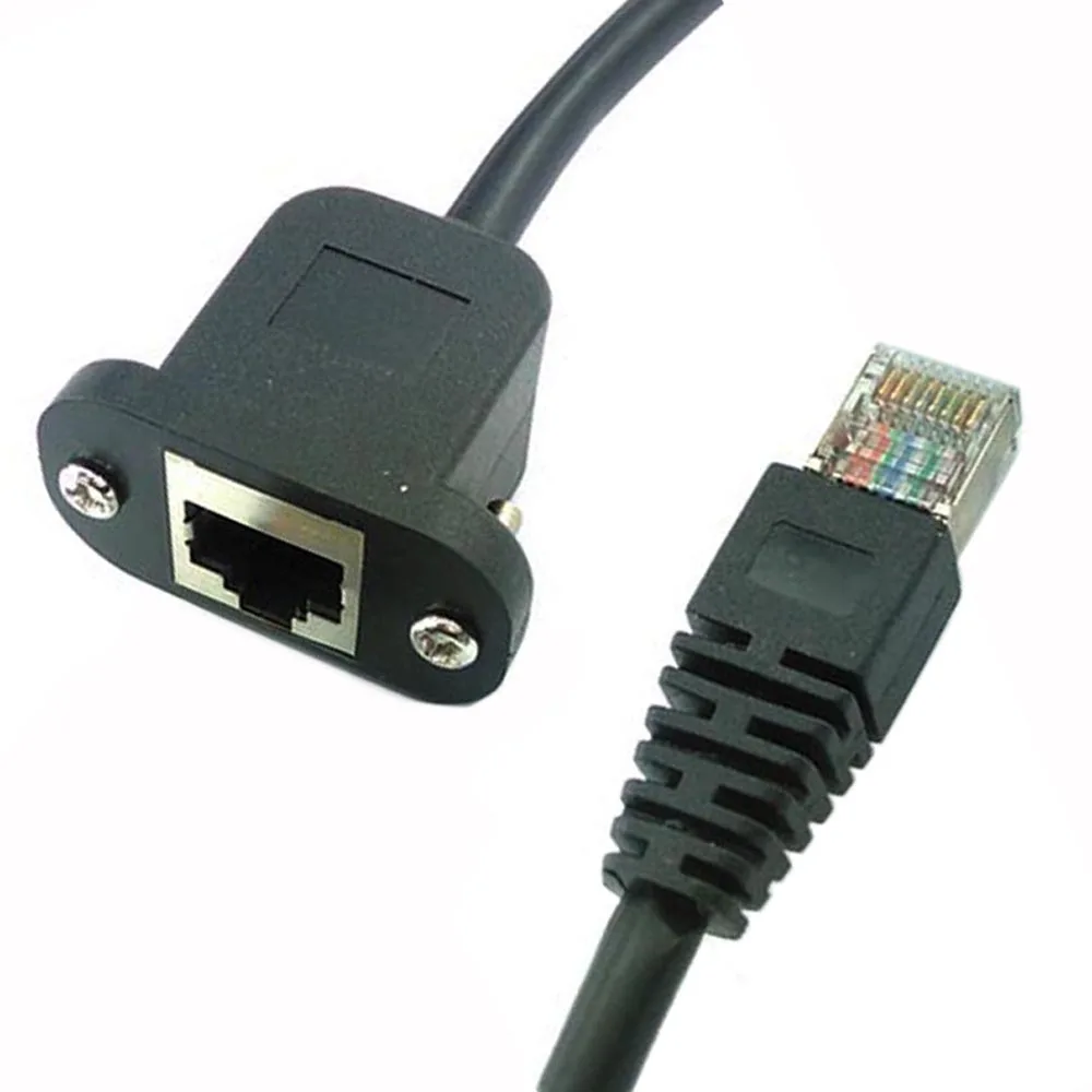 Bulkhead Patch Cord Rj45 Female Panel Mount Extension Pigtail Cat5 Rg45 ...