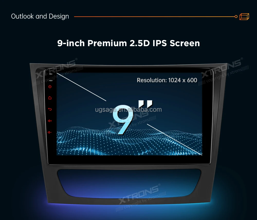 Xtrons 9 Inch Touch Screen Android Car Video Player For Mercedes-benz E ...