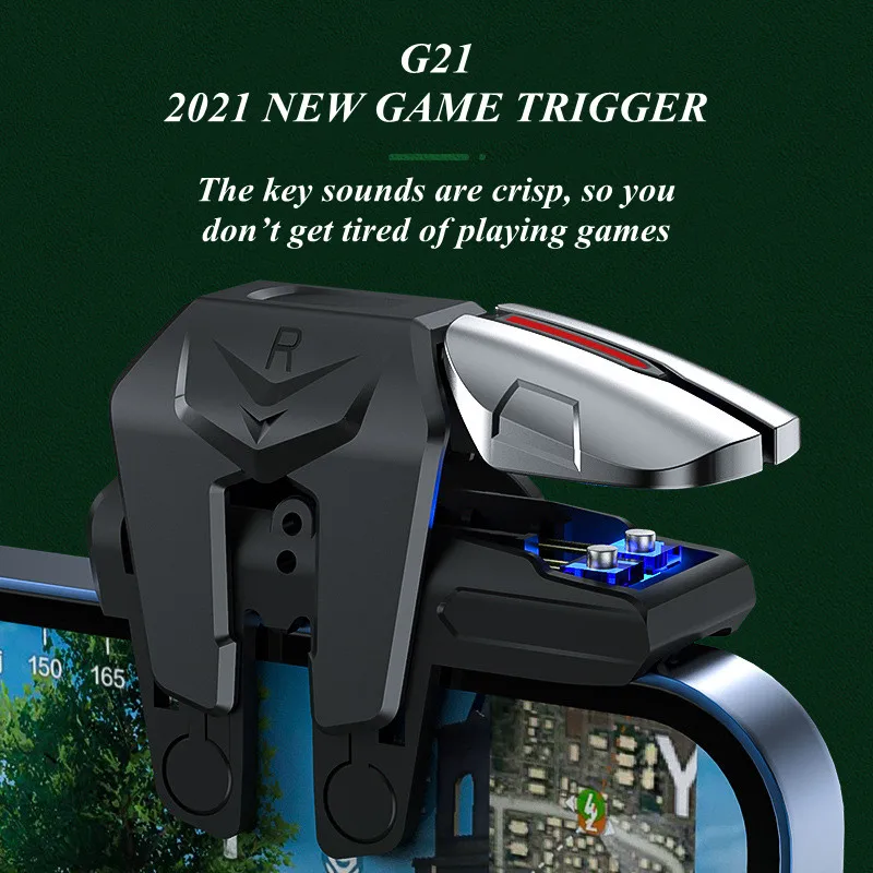 G21 Mobile Game Trigger For Pubg Phone Gaming Controller Alloy Gamepad Joystick Aim Shooting L1 ...