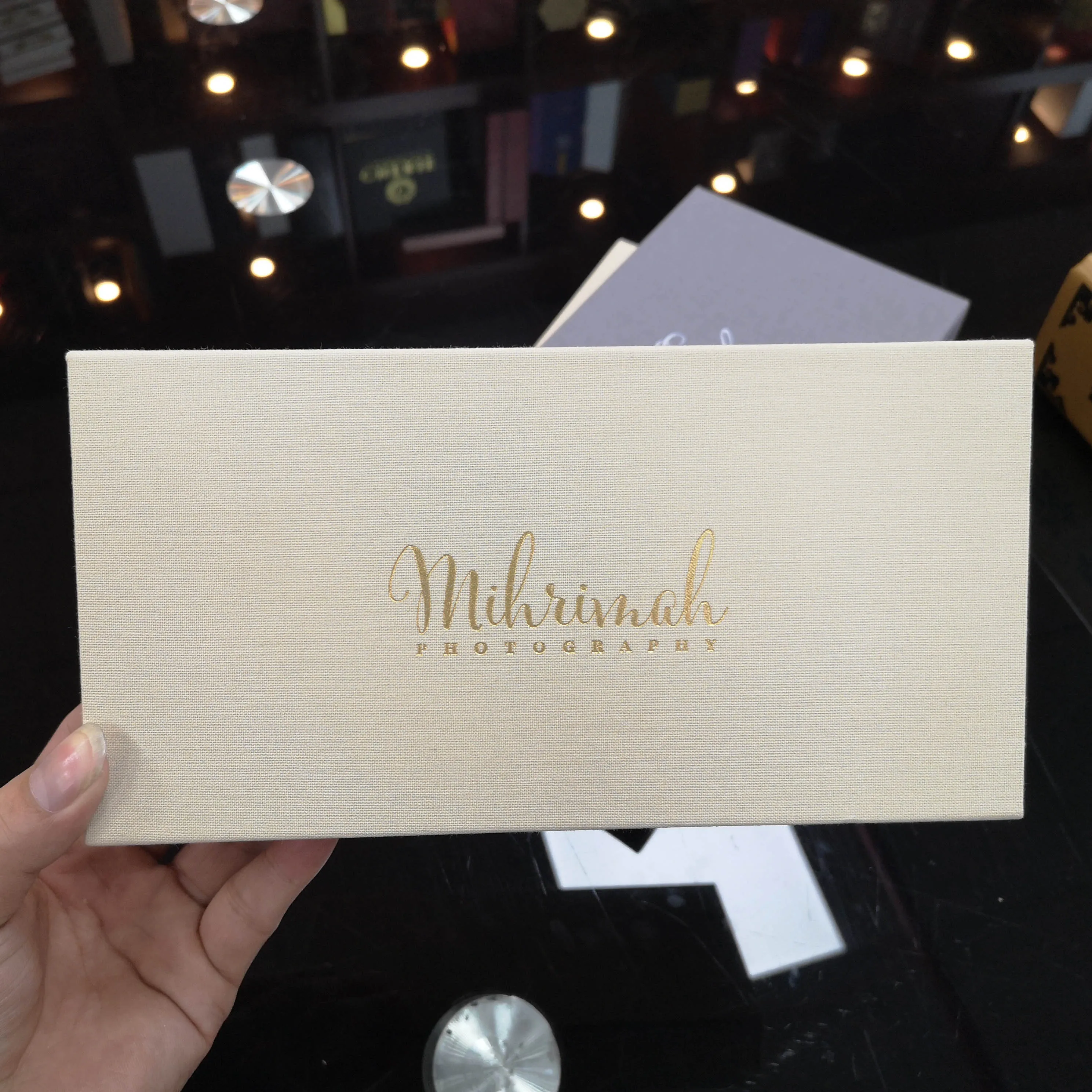 Print Package Cream Gray Linen Box Photographer Gift 4*6 5x7 Photo ...