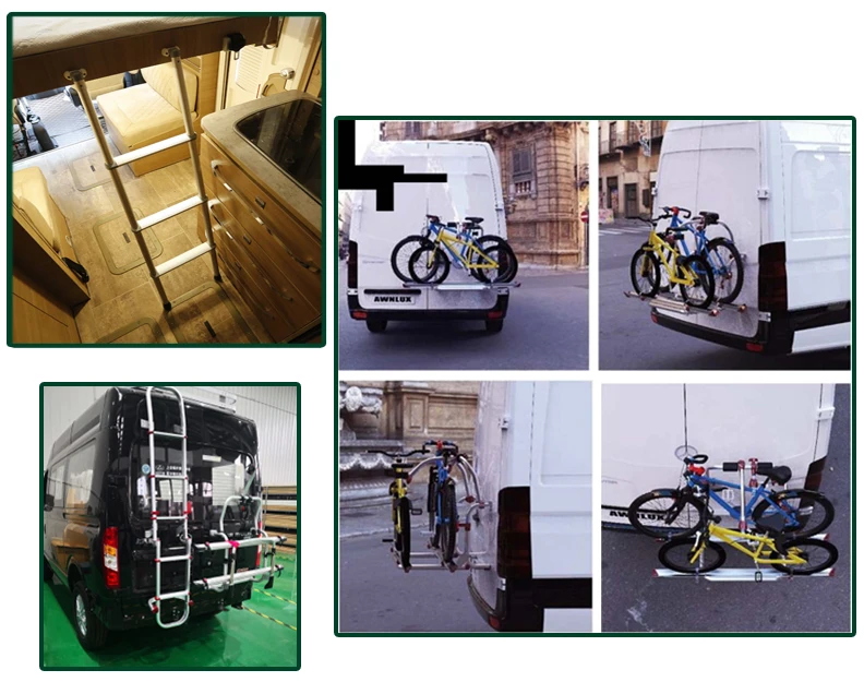 RV Caravan Van Trailer Camper Portable Folding Double Track Bike ...