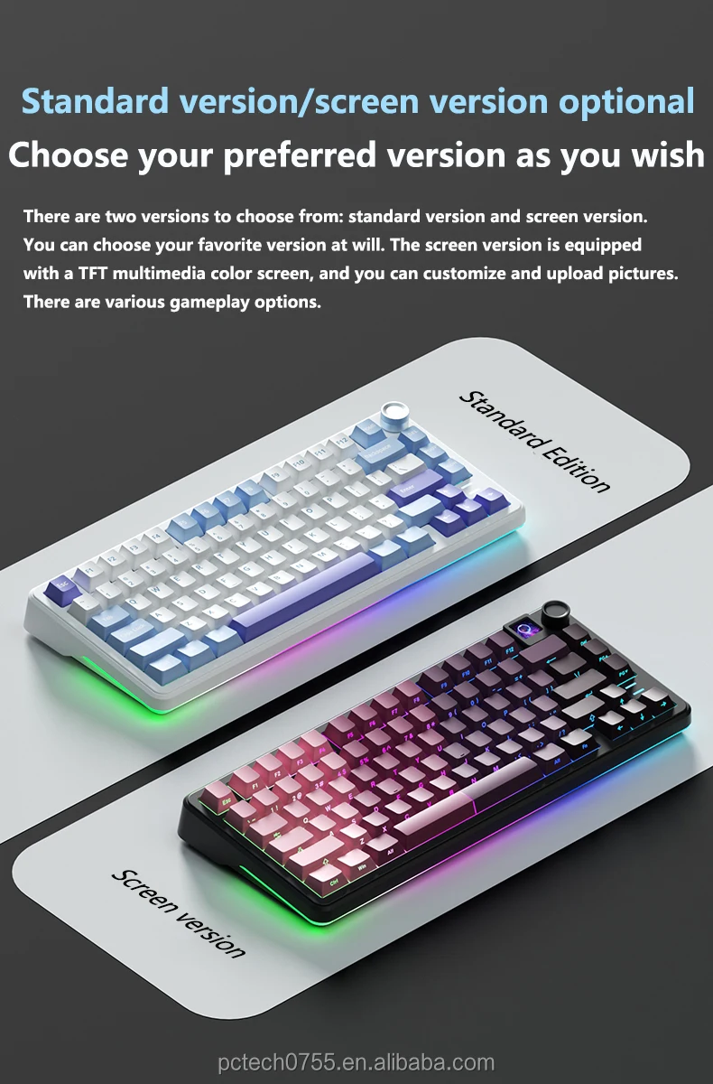 WEIKAV WK75 Gaming Keyboard - Wireless, RGB, and Customizable