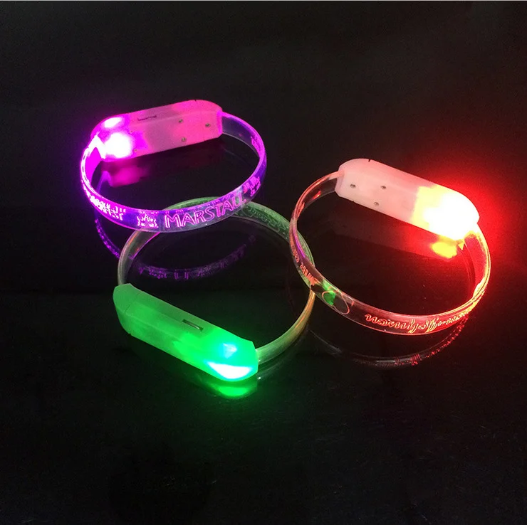 Logo Custom Led Bracelets Music Activated Party Supplies For Kids ...