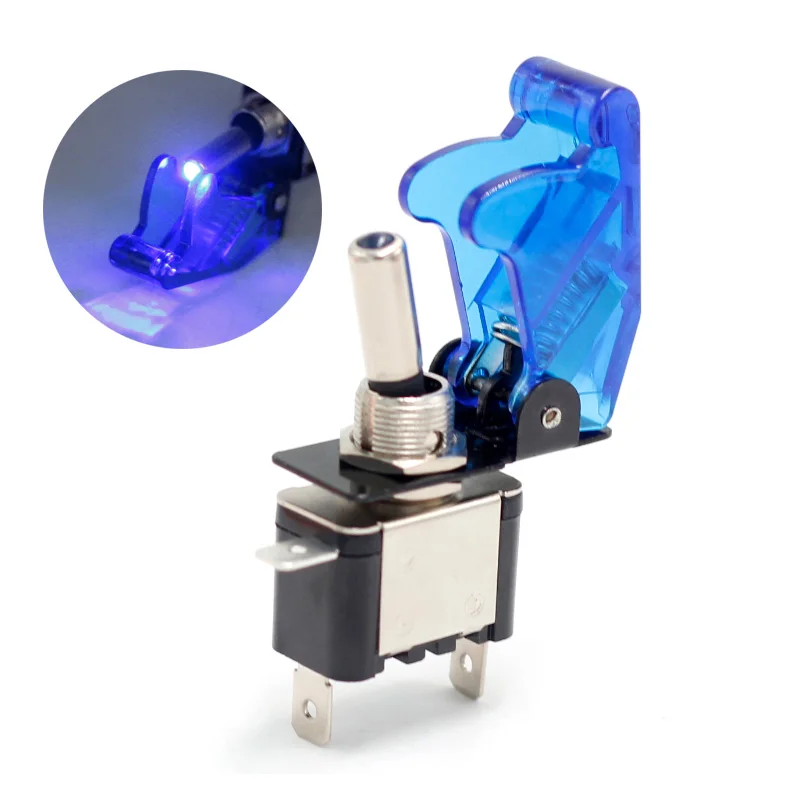 12V 20A Illuminated LED ON-OFF with Cover Red Blue Green Yellow Car ...