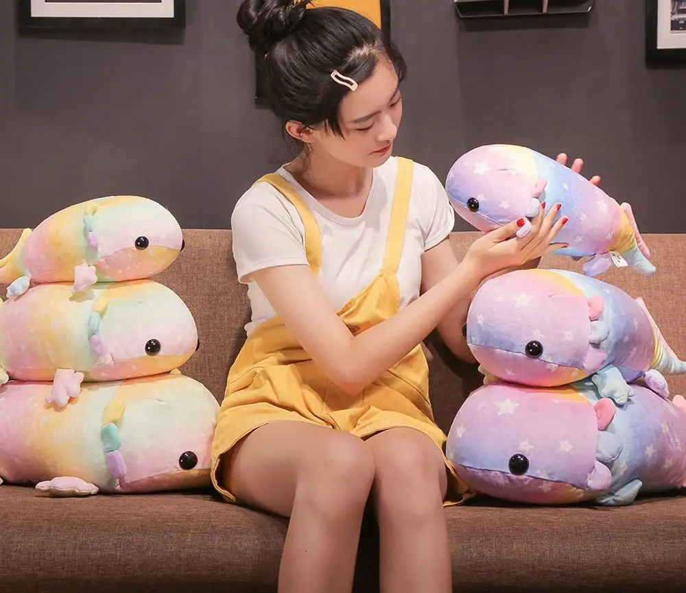 Custom Mexican Axolotl Plush Pillow Salamander Plushie Stuffed Animal ...