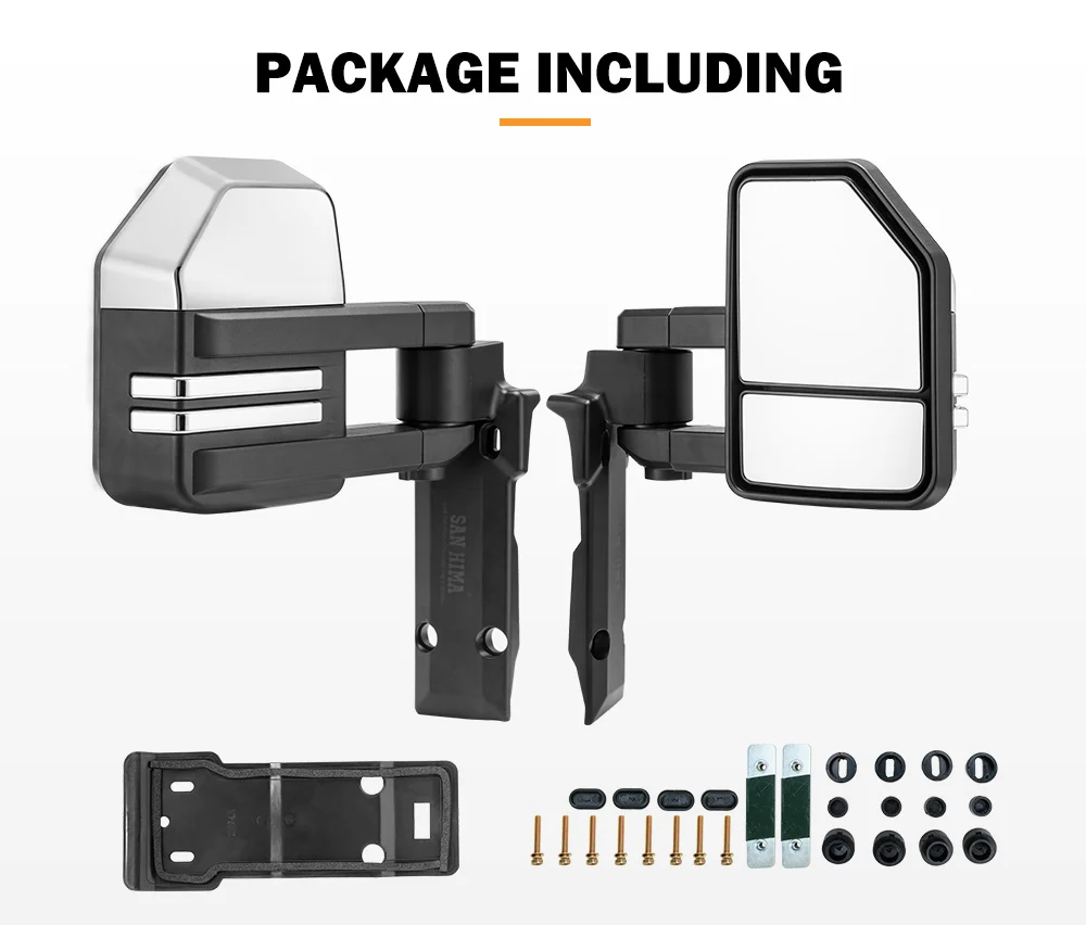 SAN HIMA Extendable Towing Mirrors for Toyota Land Cruiser