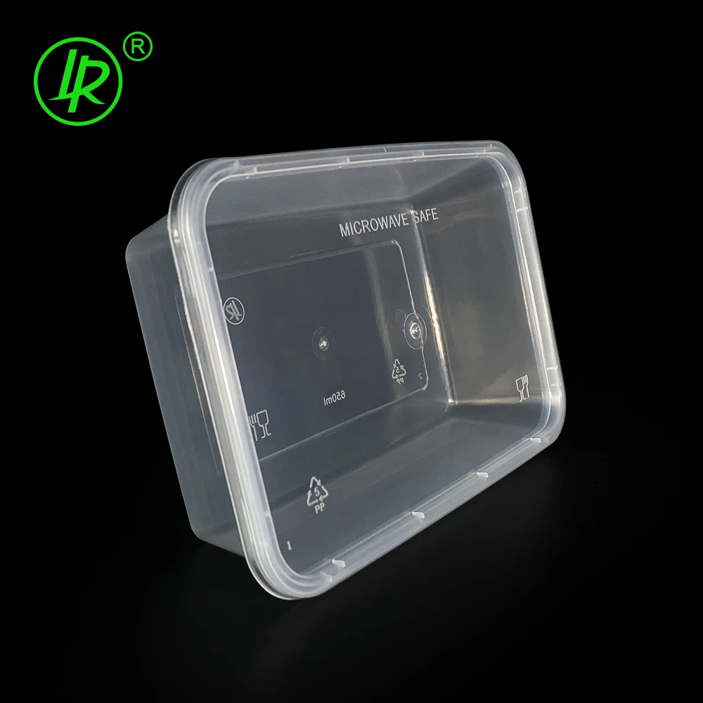 Microwaveable Plastic Rectangular 650ml Takeaway Transparent Packing ...