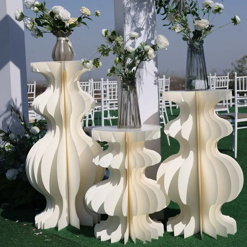 Folding Column Dessert Table Paper Walkway Plinth Stand